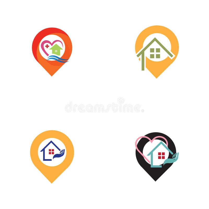 A House Location Logo, Home Location, Pin House Logo Stock Vector ...