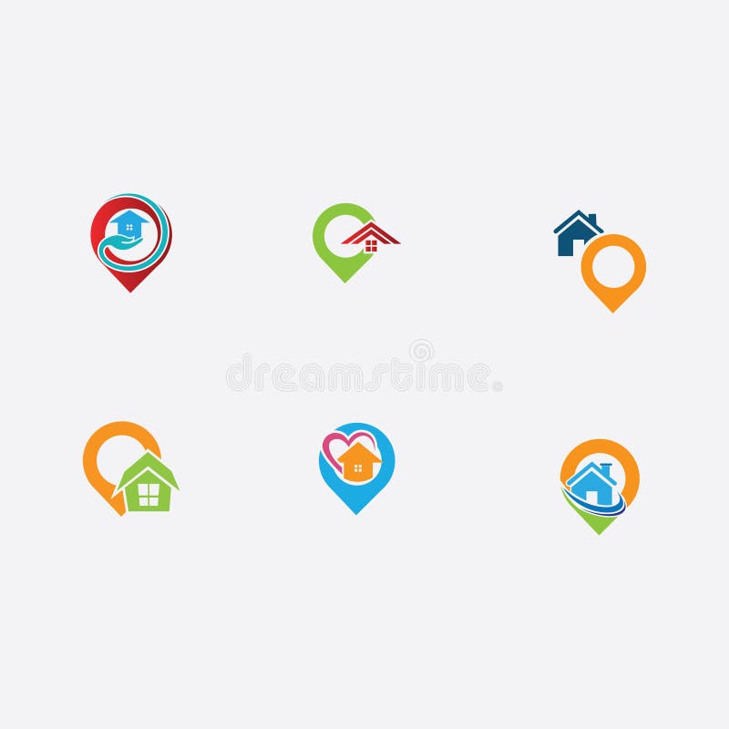 A House Location Logo, Home Location, Pin House Logo Stock Vector ...
