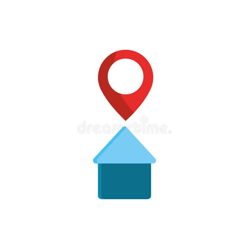 House Location Pointer Gps Map and Navigation Stock Vector ...