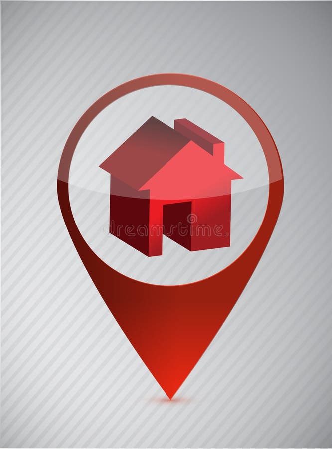 Home Located Logo Illustration Stock Vector - Illustration of estate ...