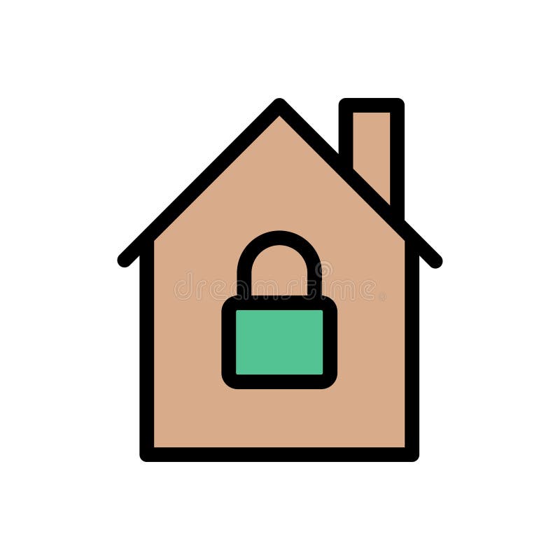 House to lock stock vector. Illustration of open, isolated - 14630909