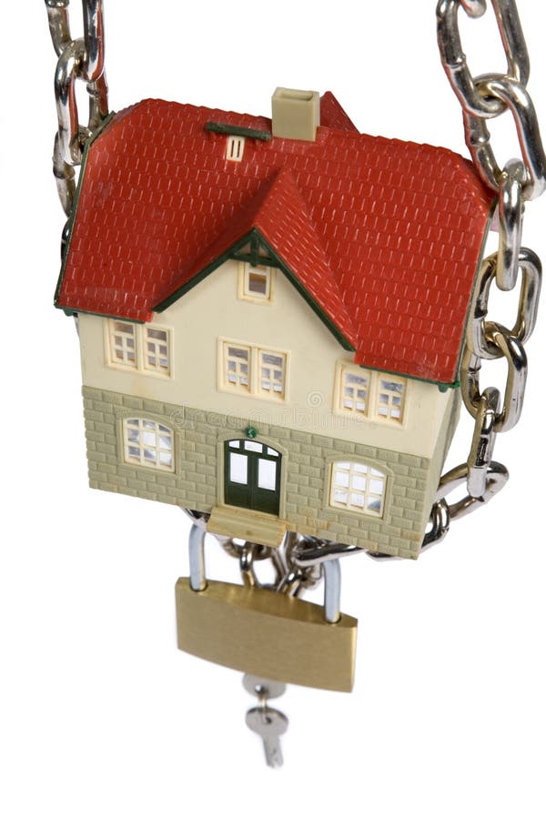 House Locked With Padlock Picture. Image: 8421875