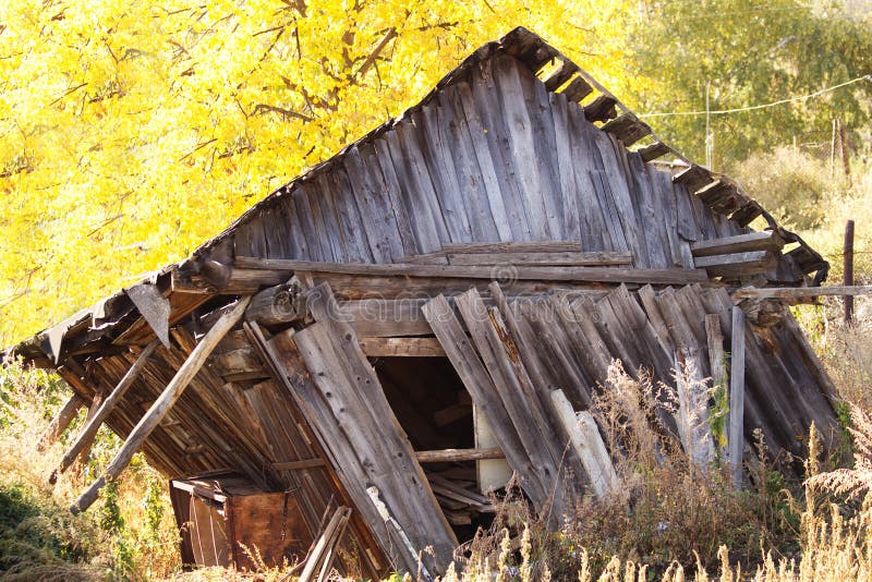 House Log Board Destruction Stock Image - Image of falling, ruins: 16136837