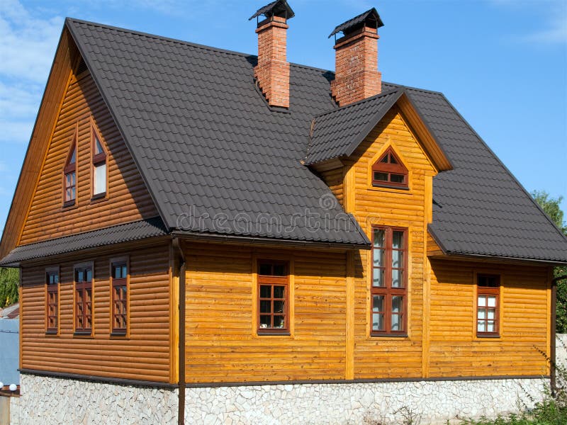 House log wall stock image. Image of design, architecture - 11055907