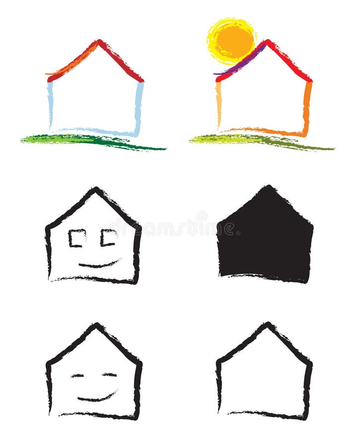 Set House home logo stock illustration. Illustration of advertising ...