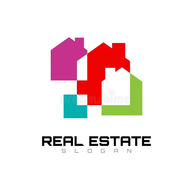 House Logo with Colorful Design Vector, Colorful Logos Stock Vector ...