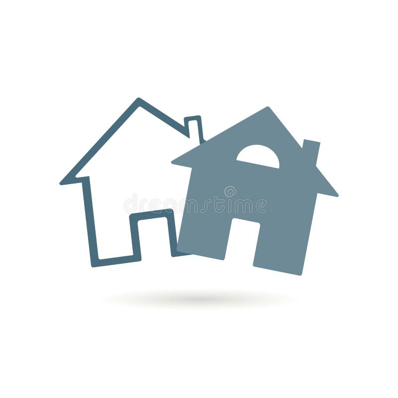 House. House Logo Design Template. Black and White Building Silhouette ...