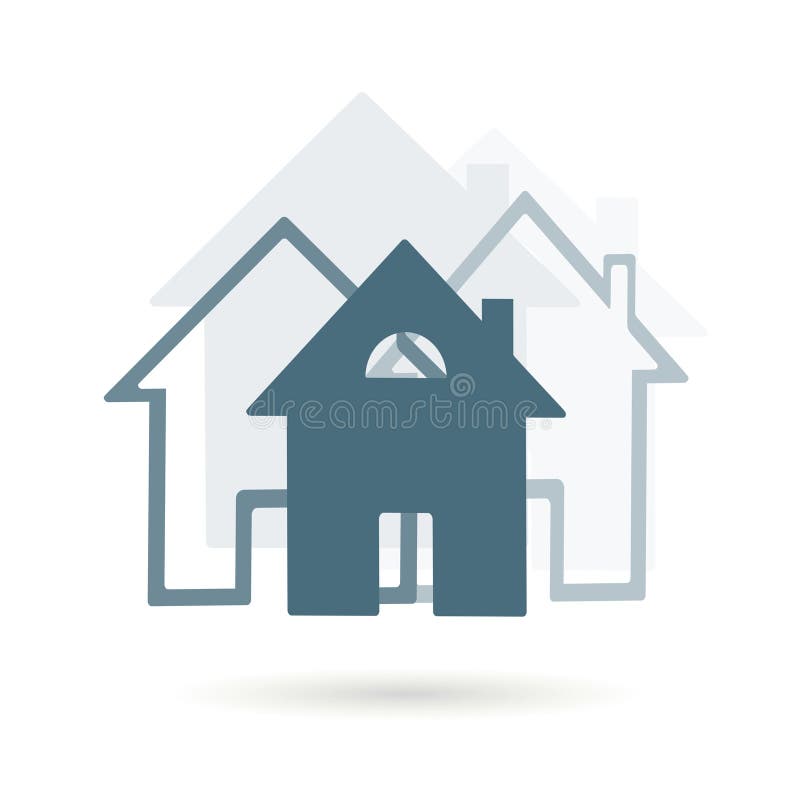 House. House Logo Design Template. Black and White Building Silhouette ...