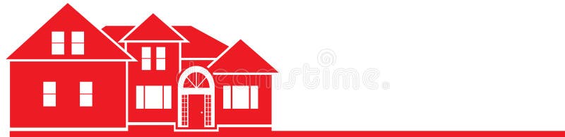 House Logo Red Template for Your Business Stock Vector - Illustration ...