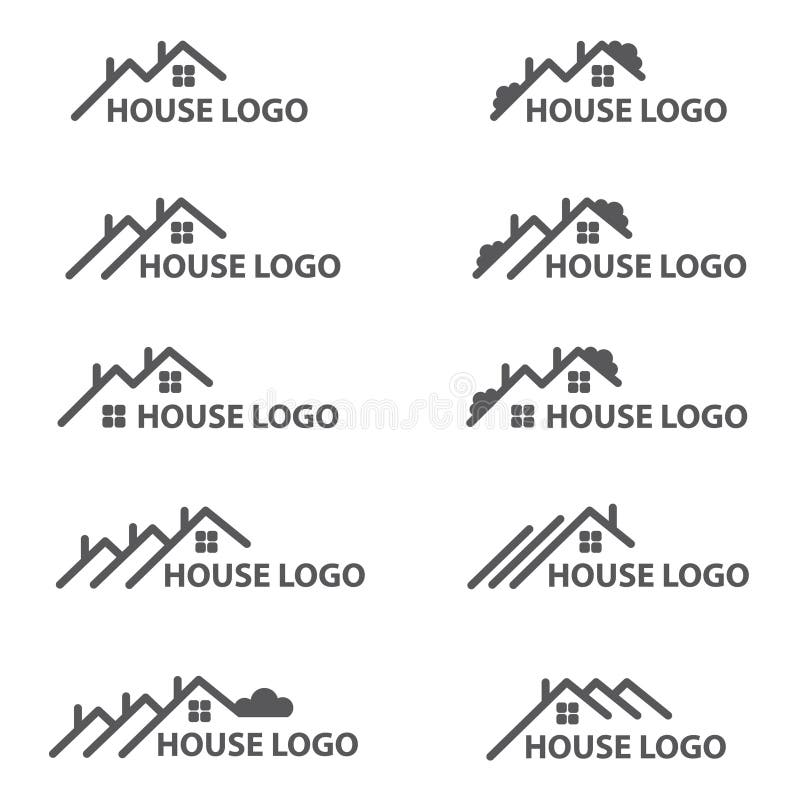 House logo set stock vector. Illustration of monochrome - 94810207