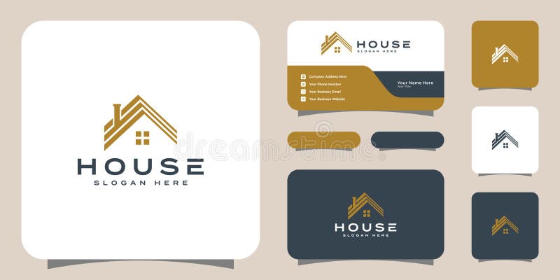 House Logo Vector Design and Business Card Stock Vector - Illustration ...