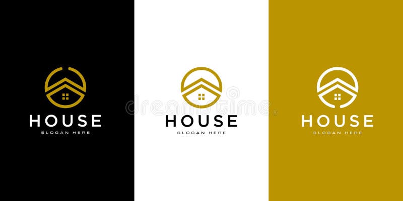 House Logo. Group of Houses Logo Vector Stock Vector - Illustration of ...