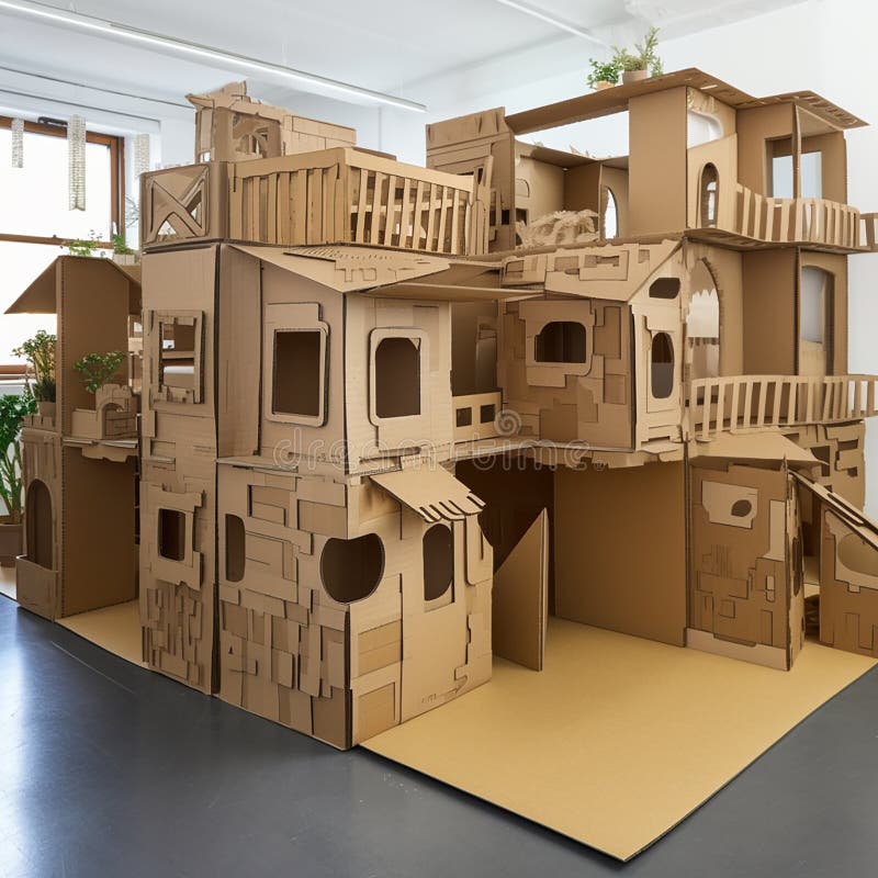 House Made of Cardboard Packaging Boxes, Creative Architecture, the ...