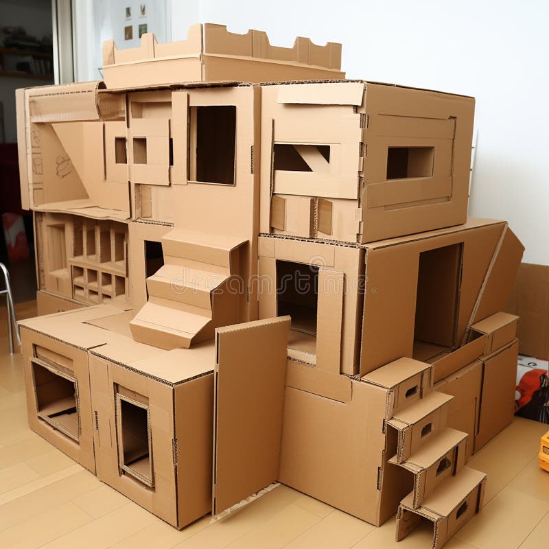 House Made of Cardboard Packaging Boxes, Creative Architecture, the ...