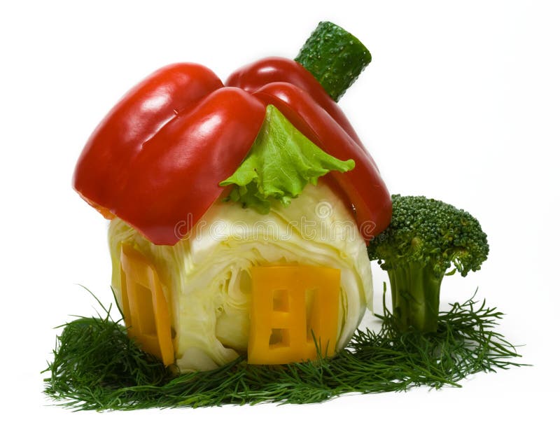 House Made from Fresh Vegetables Stock Image - Image of leaf, eating ...