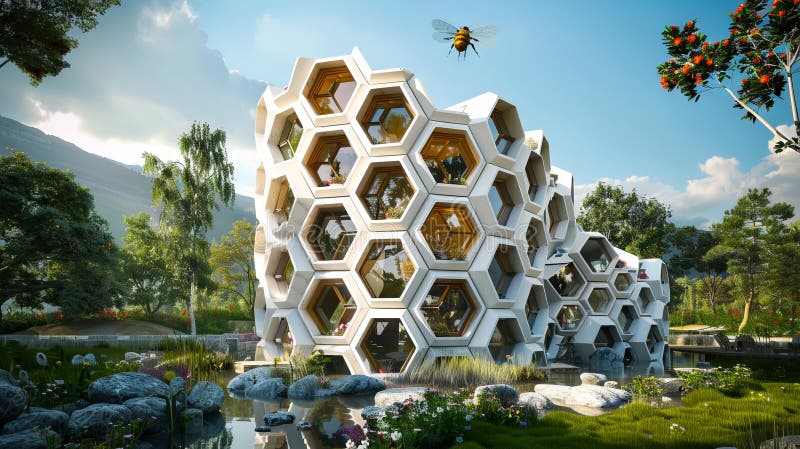 A House Made of Hexagonal Shapes Stock Photo - Image of hexagonal ...