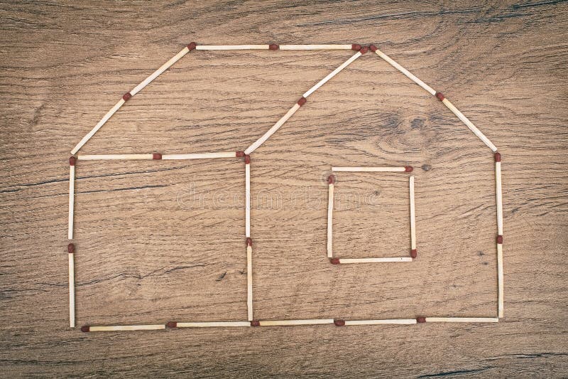 House made from matches. stock photo. Image of figure - 44020958