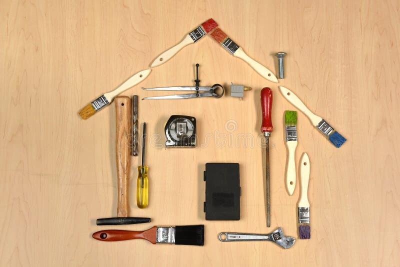 House Made of Tools stock photo. Image of cost, crews - 14096590