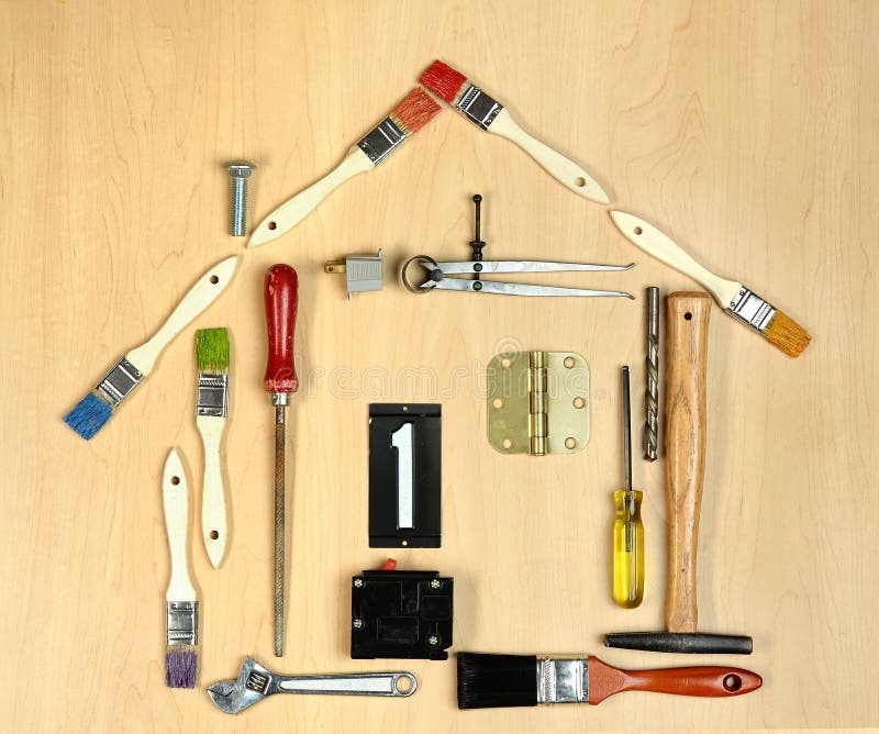 House Made of Tools stock photo. Image of cost, crews - 14096590