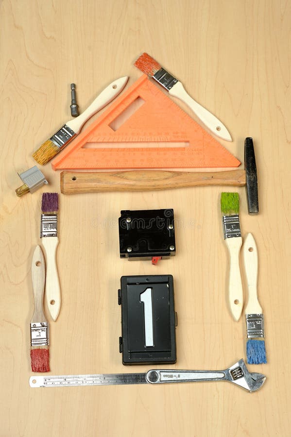 House Made of Tools stock photo. Image of cost, crews - 14096590