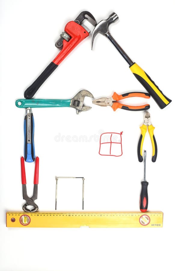 House made out of tools stock image. Image of concept - 60390775