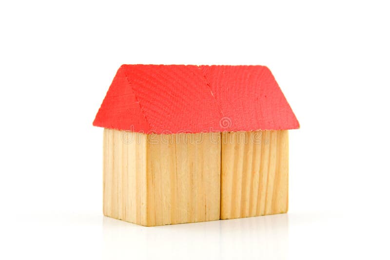 House Made Out of Colorful Wooden Building Blocks Stock Image - Image ...
