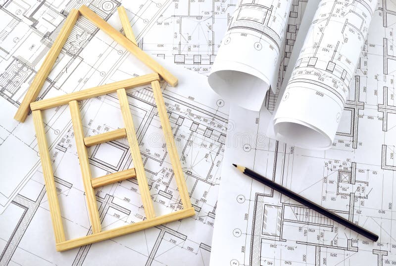 House Made of Wooden Sticks Stock Photo - Image of drawings, concepts ...