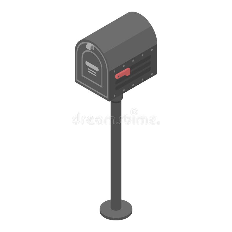 House Mail Box Icon, Isometric Style Stock Vector - Illustration of ...