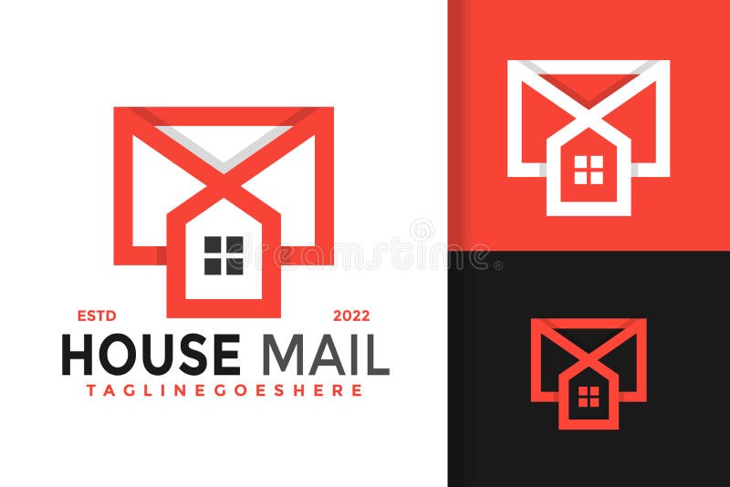 House Mail Logo Design Vector Illustration Template Stock Vector ...
