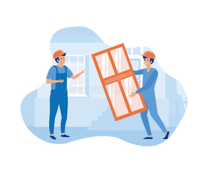 House Maintenance Concept. Windows and Doors Replacement and ...