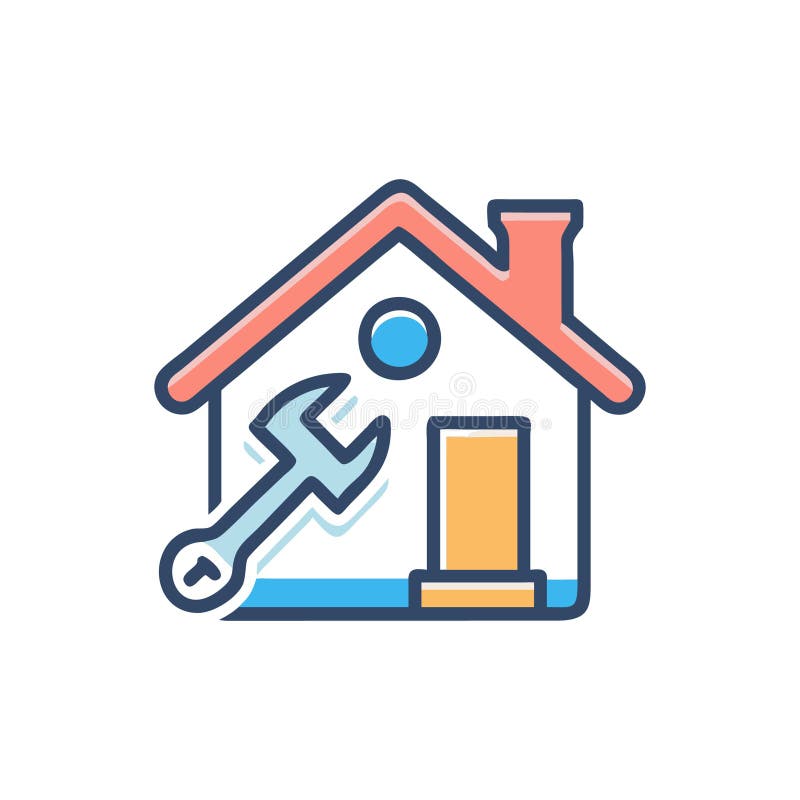 House Maintenance Icon for Seasonal Tasks Stock Photo - Illustration of ...