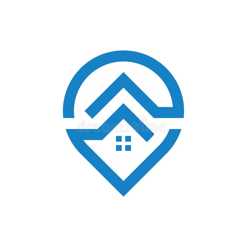 Home map logo design stock illustration. Illustration of shape - 341265745