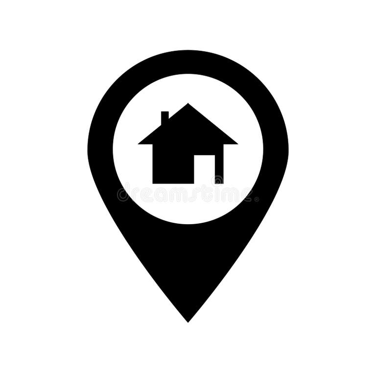 House Map Pin Home Vector Map Pointer Stock Vector - Illustration of ...