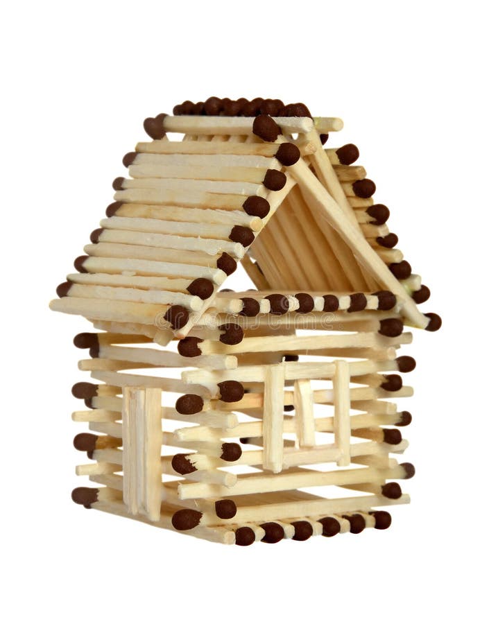 Matchsticks House Frame stock illustration. Illustration of matches ...