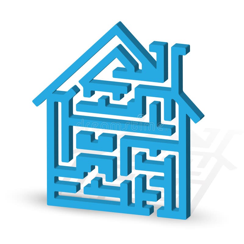 House maze stock vector. Illustration of difficulties - 26580553
