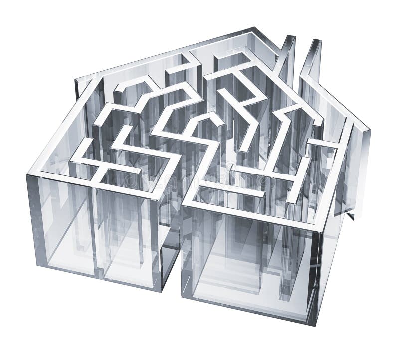 House Maze stock illustration. Illustration of labyrinth - 41583689