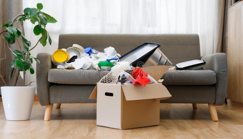 House Mess and Junk Declutter Stock Photo - Image of living, household ...