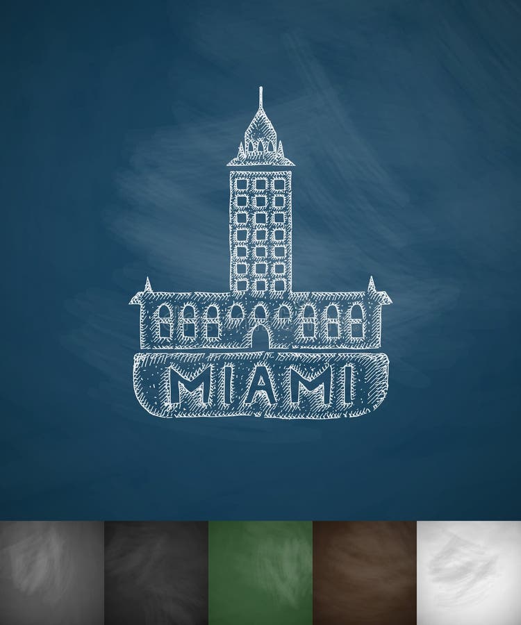 House Miami Icon. Hand Drawn Vector Illustration Stock Vector ...