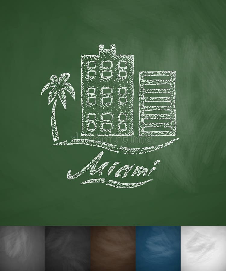 House Miami Icon. Hand Drawn Vector Illustration Stock Vector ...