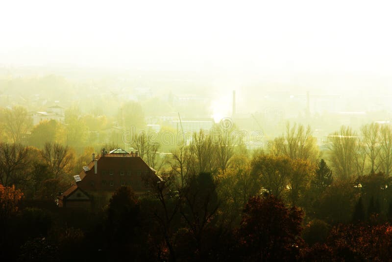 House in the mist stock photo. Image of bohemia, early - 46355612