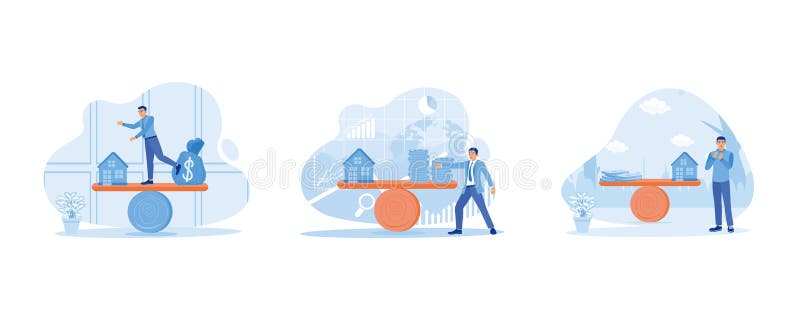 House Model Balance Equilibrium Concept. Balance of House Model and ...