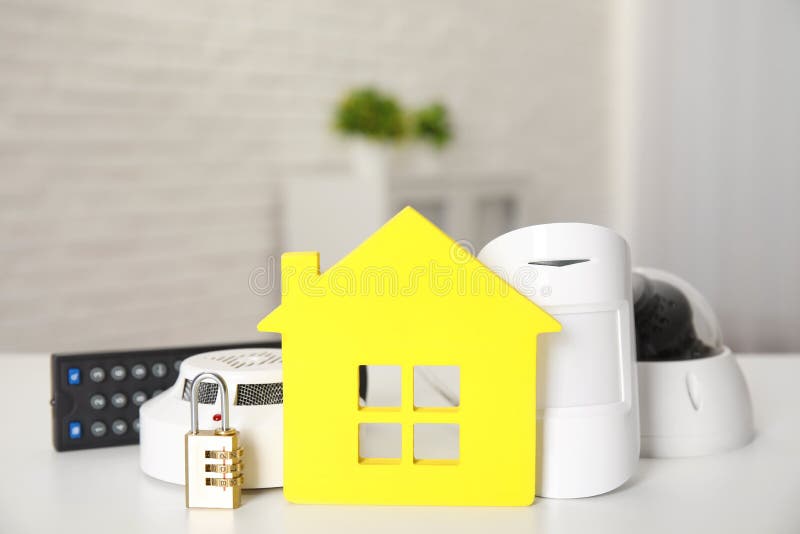 House Model, CCTV Camera, Lock, Remote Control, Smoke and Movement ...