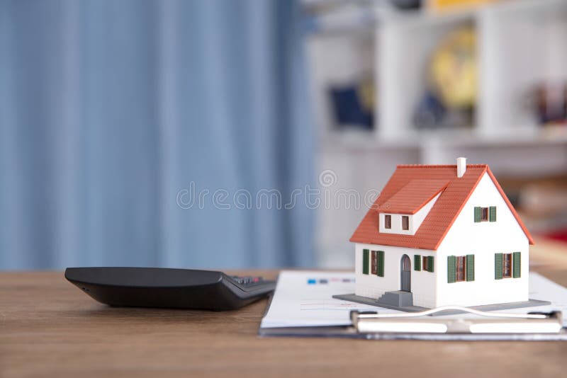 A House Model and Documentation Stock Image - Image of house, document ...