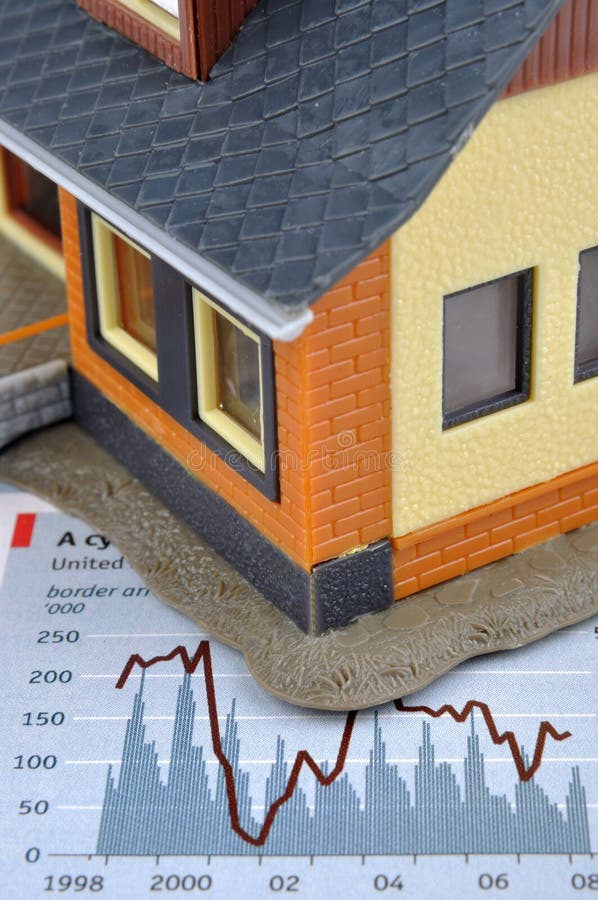 House Model and Economy Chart Stock Image - Image of real, analysis ...