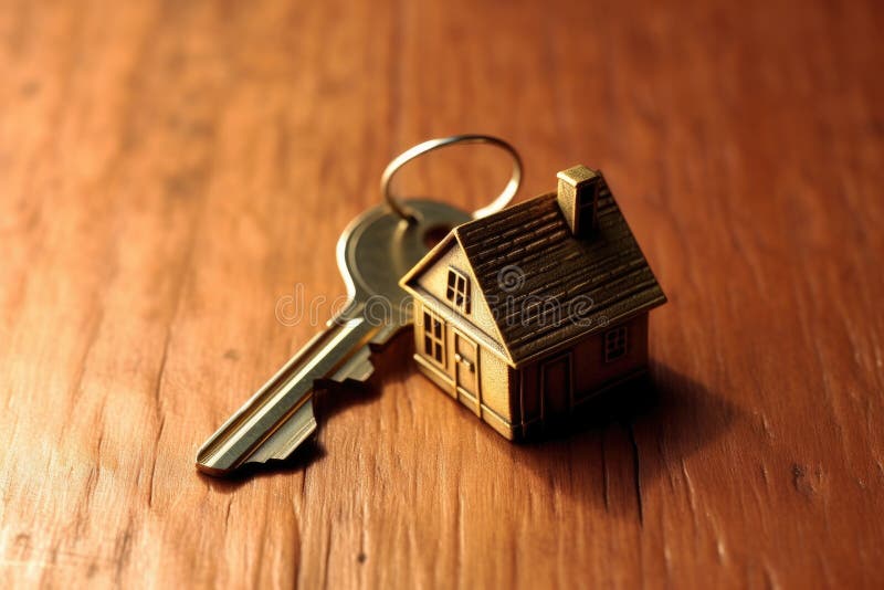 House Model and House Key. Generative AI Stock Illustration ...