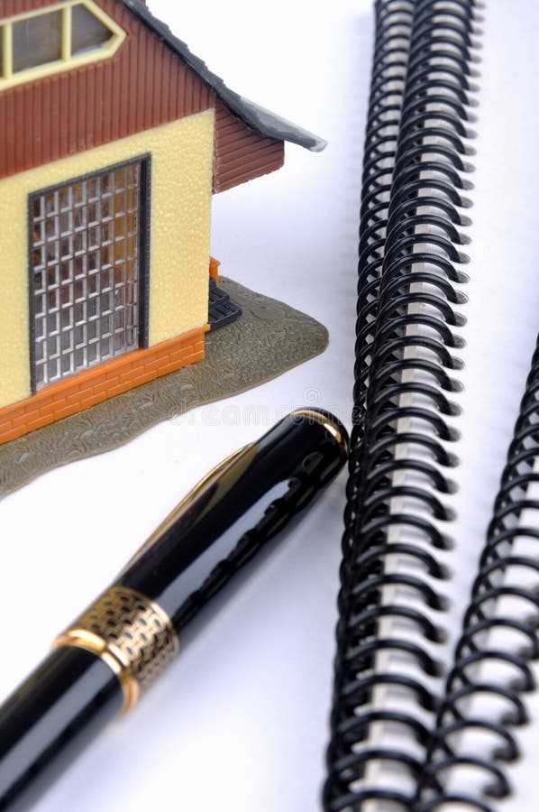 House Model, Pen and Document Stock Image - Image of estate, real: 14913893