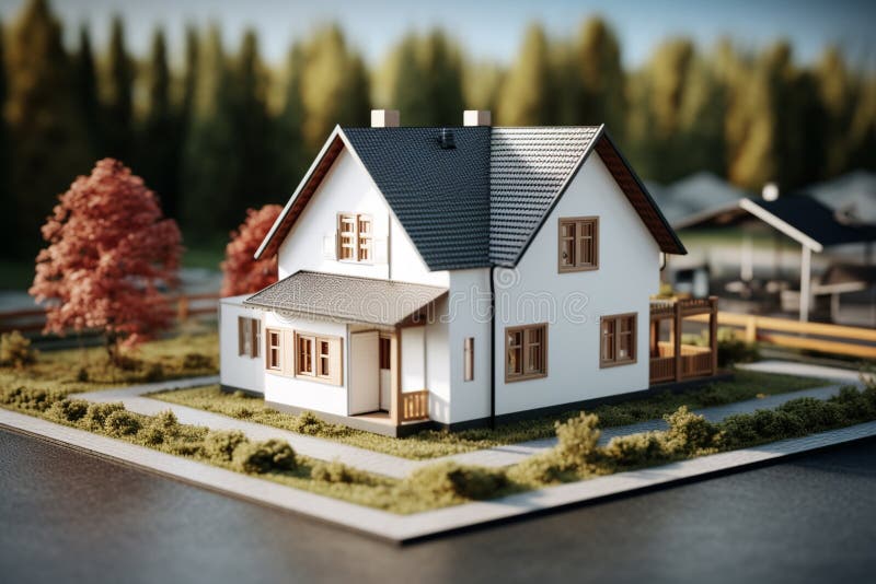 House Model Representing Architectural Design Stock Illustration ...