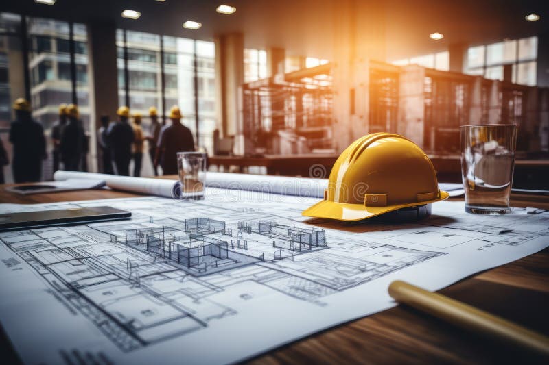 House Models Sit on Top of Several Different Architects Drawings and ...