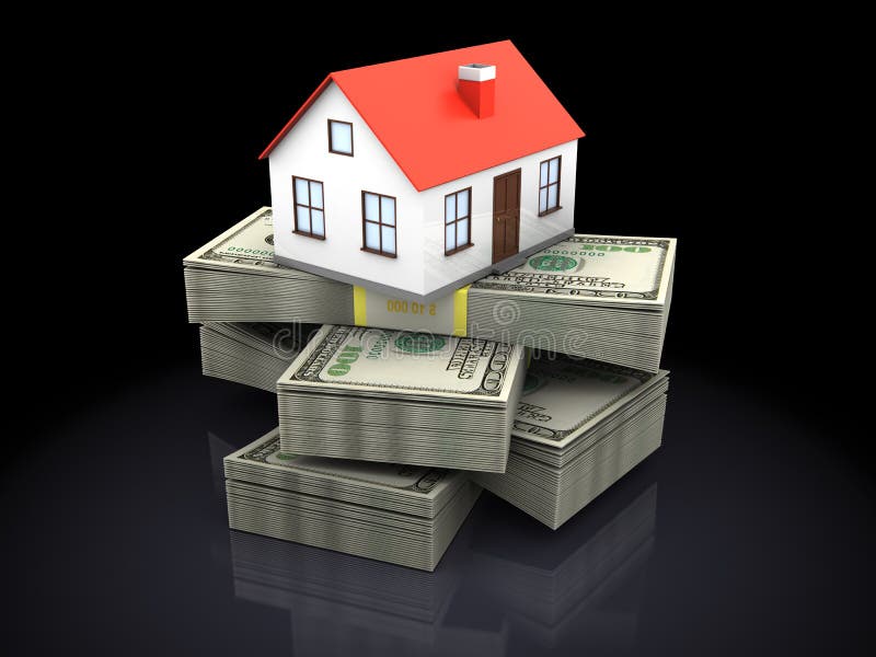 House and money stock illustration. Illustration of real - 17646448