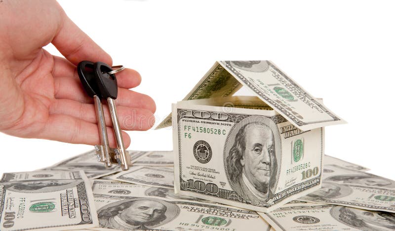 House of Money and Hand the Keys Stock Image - Image of house, finance ...